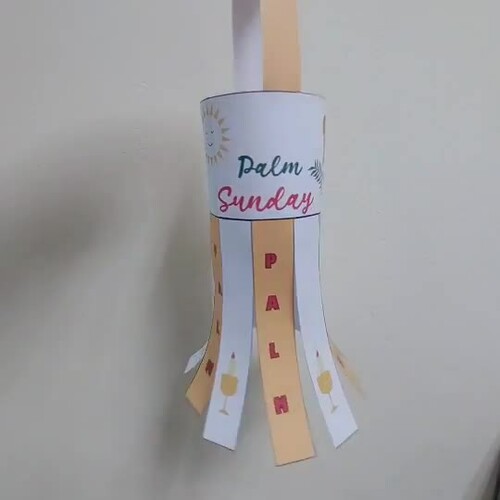 Palm Sunday Craft Windsock | Palm Sunday Craft Activities-Coloring For Kids