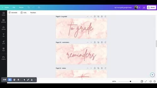 Google Keep Rose Gold Headers Labels Banners Planning Organization To ...