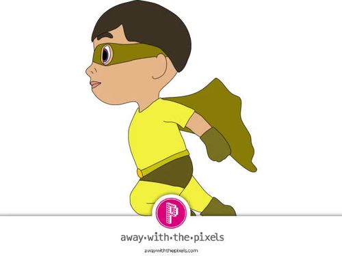 Young Kids Superhero Clipart | Boy and Girl Student Superheroes ...