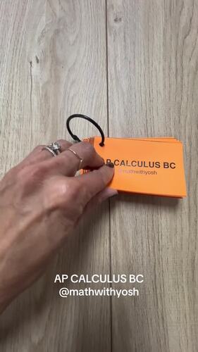 AP CALCULUS BC - COMPREHENSIVE FORMULAS/THEOREMS/DEFINITIONS FLASHCARDS