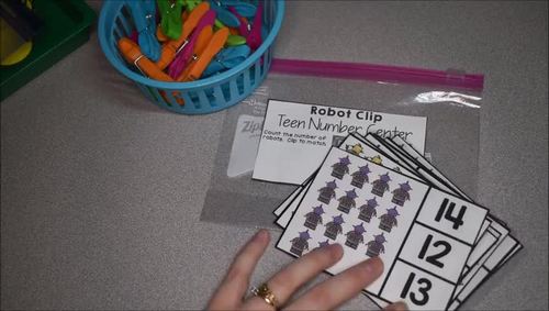 Teen Numbers (11-19) Clip & Trace Cards by Fun Hands-on Learning