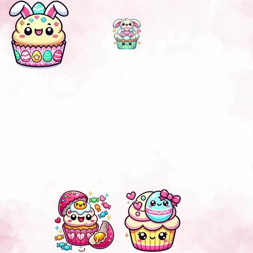 Easter Egg Crazy Cupcake Clipart, Cute & Fun Digital Graphics for ...