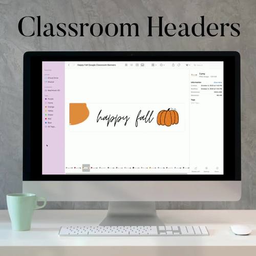 Google Classroom Headers: Fall by Coffee Stained Lessons | TPT