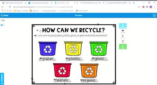 Recycling Sort Activity Boom Cards | Earth Day by Ms Herraiz | TPT