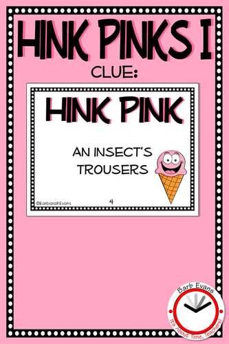 HINK PINKS I | Critical Thinking Wordplay Puzzles | Gr. 3–6 | Enrichment
