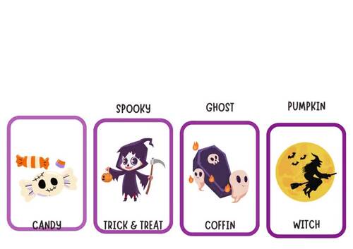 Halloween Double-sided Flashcards For Kids by The Digivita | TPT