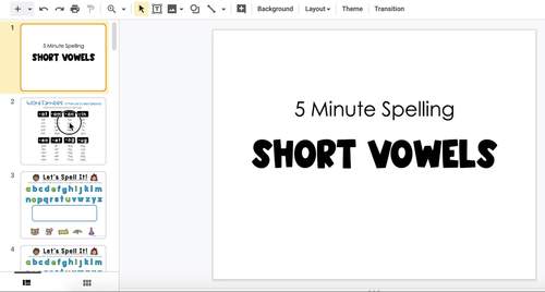 Five Minute Guided Spelling Phonics Digital Distance Learning Google Slides