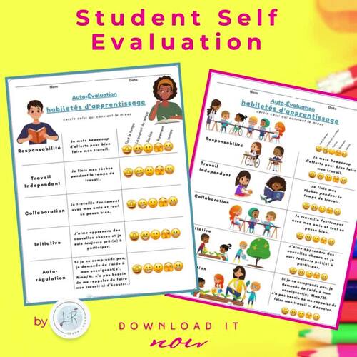 Student Self-Evaluation for French & Immersion: Simplify Report Cards!
