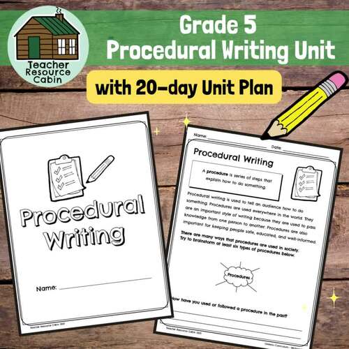Grade 5 Procedural Writing Unit (Printable + Google Slides™) | TPT