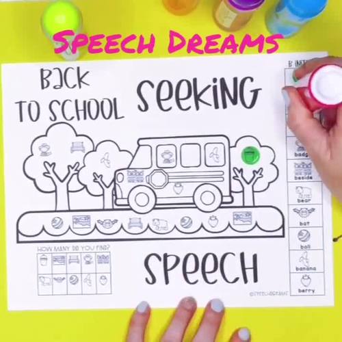 Back to School Seeking Activity Articulation and Language by Speech Dreams