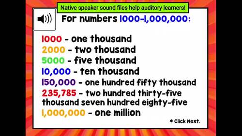 NUMBERS 1000-1,000,000 BOOM CARDS ⭐ English Boom Cards ⭐ ESL ENL ELL ...