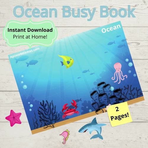 Ocean Busy Book, Ocean Worksheet by Aplace4mamas | TPT