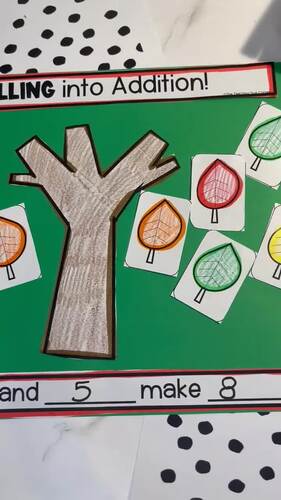 Fall Addition Math Craft by The Teaching Diva Corner | TPT