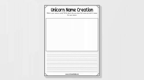 Build A Unicorn Craft and Writing Prompt by Crafted with Bliss by ...