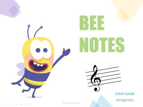 Treble Clef Note Names Interactive Music Game by Iza Piano Studio