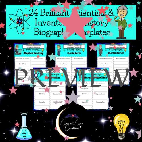 24 Brilliant Scientists & Inventors in History Biography Templates