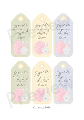 Easter Gift Tags for Students - Easter & Spring Treat Gift Tags | TPT