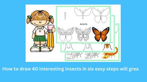 HOW TO DRAW 40 INSECTS IN 6 EASY STEPS (PDF) by Dr Johnson | TPT