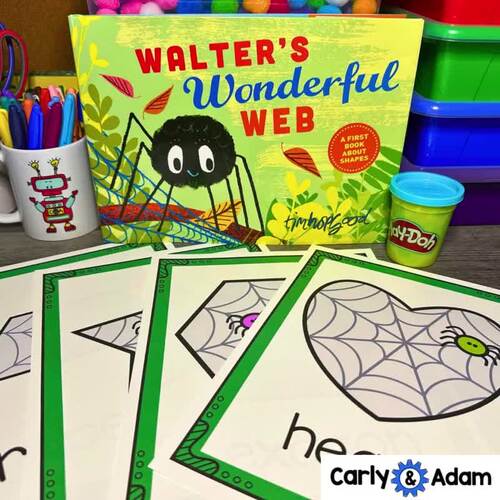 Walter’s Wonderful Web: Pre-K Halloween STEM Shapes Challenge | TPT