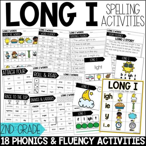 Long I Vowel Teams Worksheets, Activities & Games 2nd Grade Phonics or ...