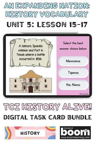 An Expanding Nation Vocabulary: Unit 5 | TCi History Alive! | Digital ...