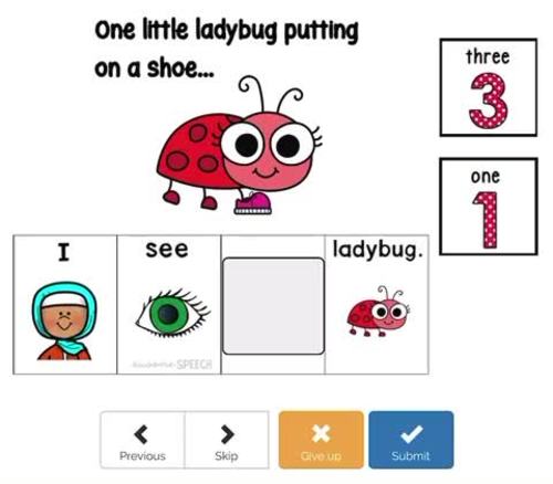 Interactive Book: Ten Little Ladybugs (print and digital), Counting 1-10