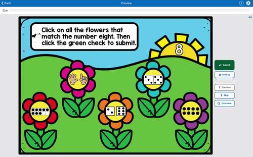 Spring Flower Counting Subitizing Ten Frames Dice Domino Boom Cards ...
