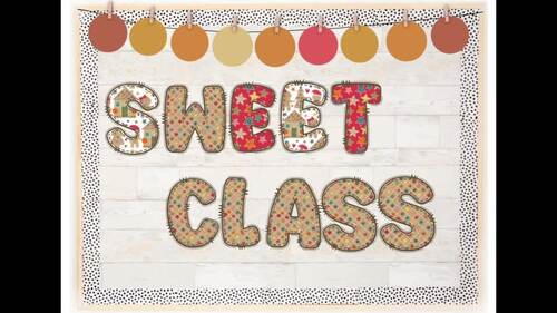 Gingerbread Letters for Bulletin Board Titles / Classroom Decor Door Decor