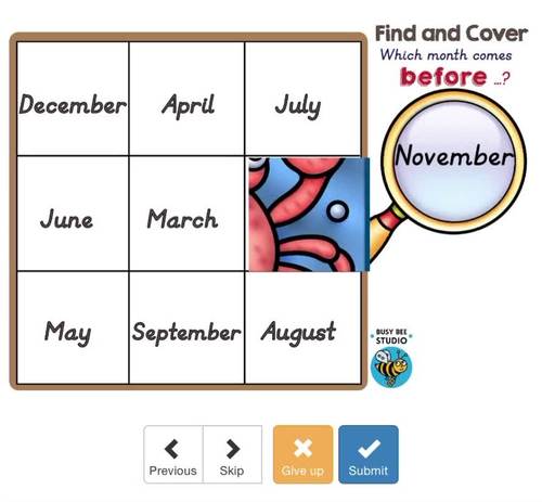 Months of the Year | Boom Cards Games | Which month comes AFTER or ...