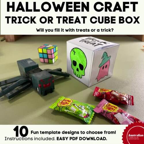 Halloween Craft Trick or Treat Box Activity by Australian Curriculum ...