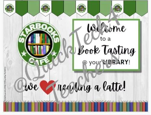 Starbooks Cafe Book Tasting Activity and Printables by QuickTech4Teachers