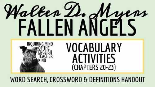 Fallen Angels by Walter Dean Myers Chapters 20, 21, 22, and 23 ...