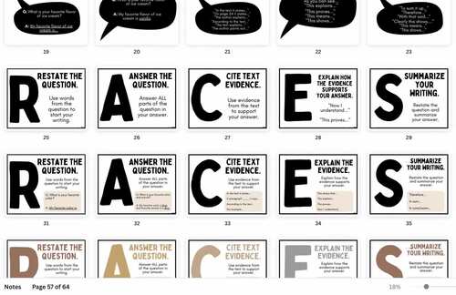 Neutral Boho RACES Writing Strategy Posters and Bookmarks | TPT