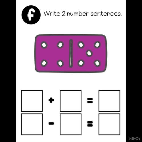 Domino Math | Addition and Subtraction within 20 Task Cards | TPT