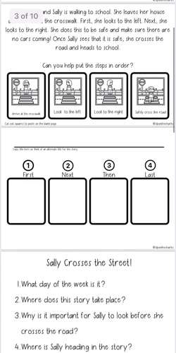 PRINT & GO Sally Series: Sequencing, WH Questions, Following Directions