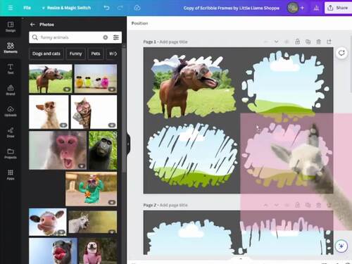 Scribble Canva Frames by Little Stuff | TPT