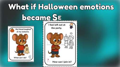 Halloween Social Problem-Solving Task Cards K–2 • SEL Scenarios+Coping ...