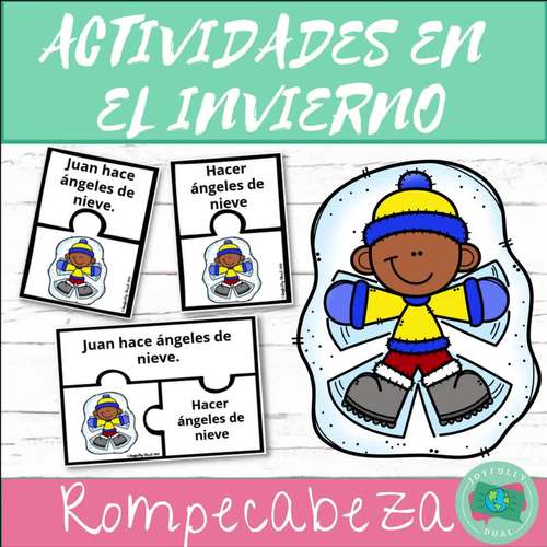WINTER VOCABULARY GAME - SEASONS OF THE YEAR - SPANISH PUZZLE by ...