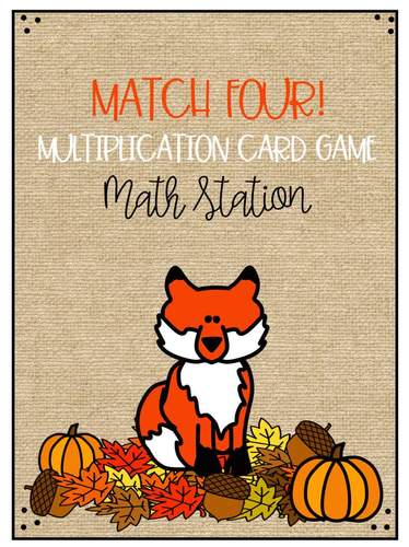 FALL Multiplication Center Matching Game for Printable Math Center 3rd ...