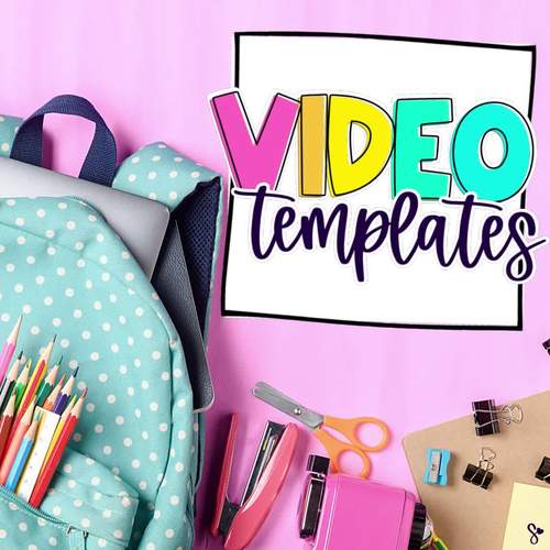 Product Video Template Mockup | Pink Back to School | TpT