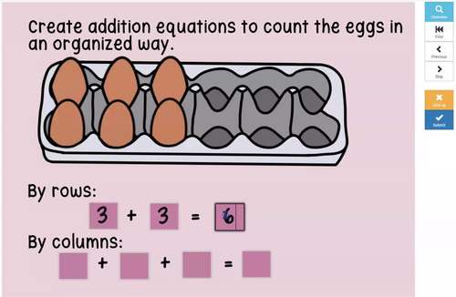 Using Arrays to Add - Boom Cards, 2.OA.C.4 by Rachelle McCracken