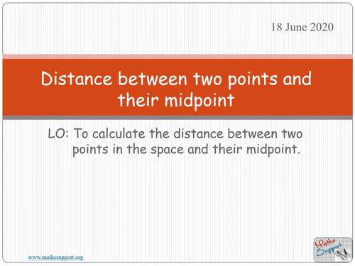 Distance between two points in a 3-D space and their mid-point | TpT