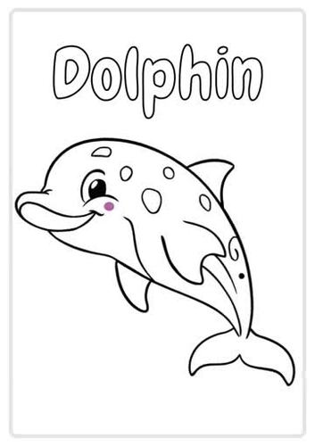 Best Pintable Sea Animal Dolphin coloring page,kids,cute,Printable ...