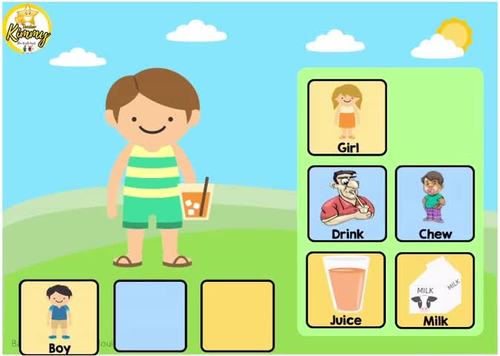 Spring Build a Sentence SVO Boom Cards by Teacher Kimmy | TPT