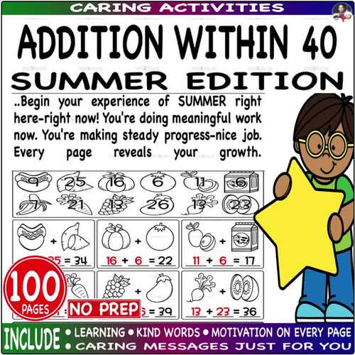 Addition within 40 with pictures fact fluency Sharp Reach Learn Win ...