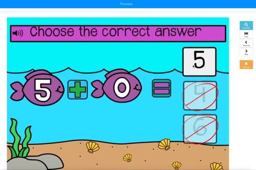 Adding Ocean Fish Numbers 0-5 Boom Cards™ Distance Learning | TpT