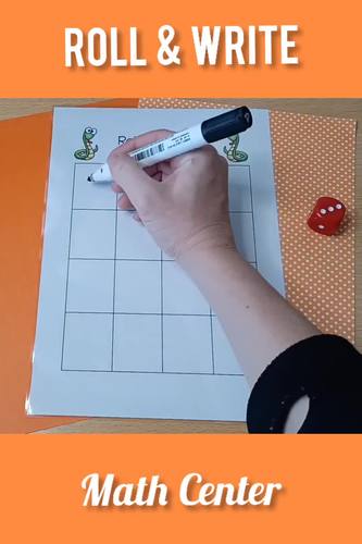 Wild Animals 'Roll and Write" Math Center by Nomadic Bee | TPT