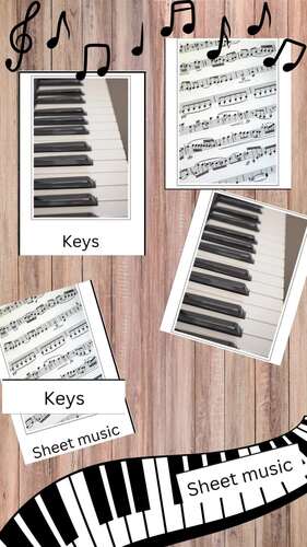 Piano Montessori Style 3-Part Cards Classroom or Homeschool Music ...