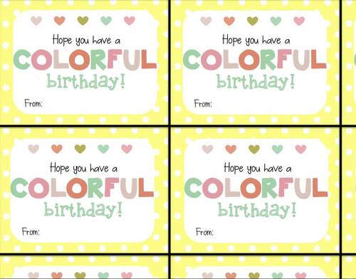 Starburst & Skittles Birthday Gift Tags Bundle by Highs and Lows of a ...