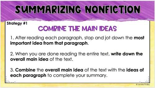Summarizing Nonfiction Texts with Google Slides™ Summary Activities